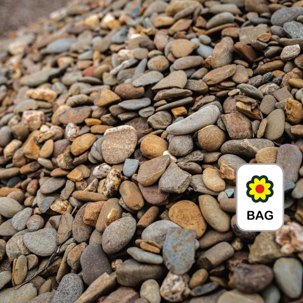 25MM - 40MM ALPINE RIVER PEBBLES - BAG | Daisy's Garden Supplies
